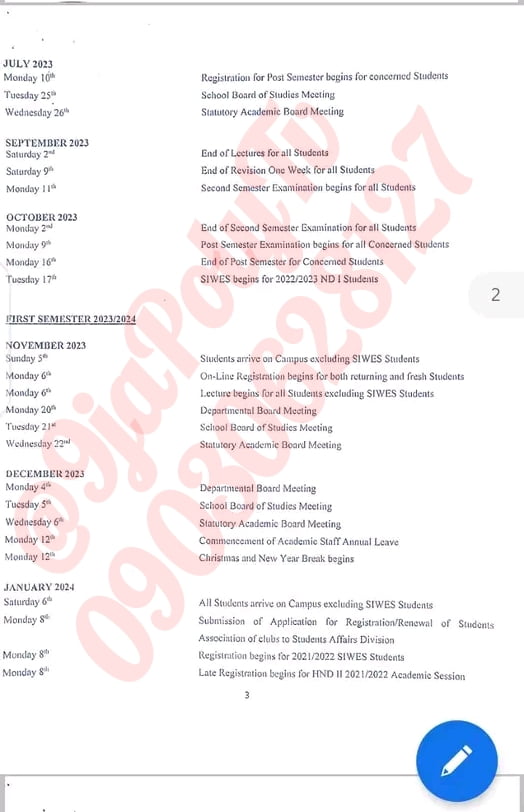 Federal Polytechnic Bida (BIDAPOLY), Resumption Date and Academic ... Federal Polytechnic Bida (BIDAPOLY), Resumption Date and Academic ...